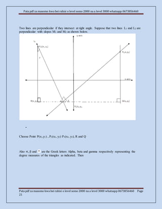 Coordinate geometry | PDF