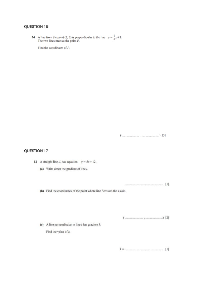 Coordinate Geometry Igcse Mathematics Pdf