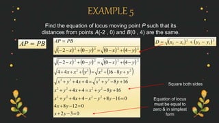 COORDINATE GEOMETRY (7.4 Equations of Loci).pptx