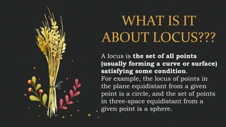 COORDINATE GEOMETRY (7.4 Equations of Loci).pptx