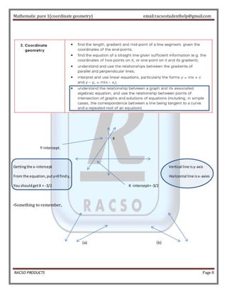 AS LEVEL COORDINATE GEOMETRY EXPLAINED | DOCX