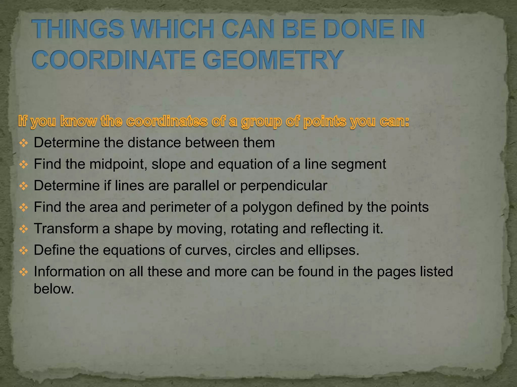 Coordinate goemetry | PPTX