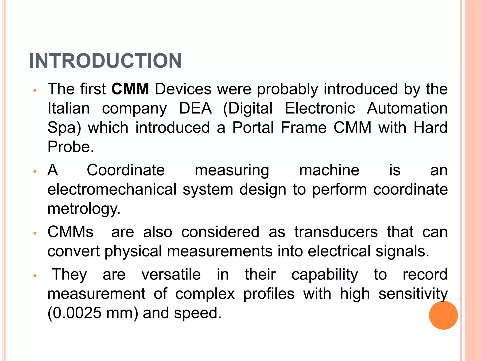 Coordinate Measuring Machine(CMM) | PPTX
