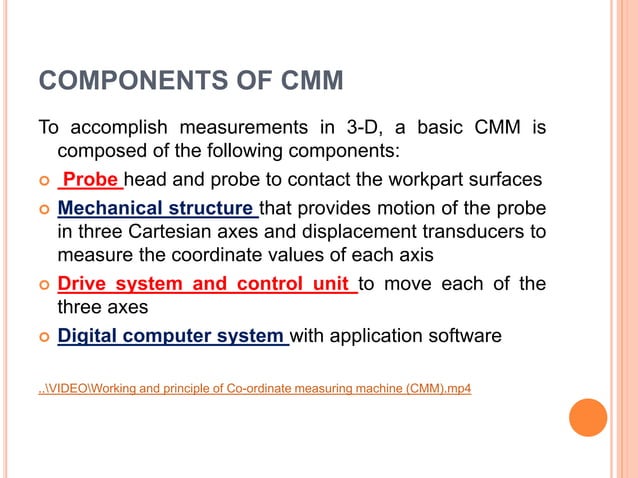 Coordinate Measuring Machine(CMM) | PPTX