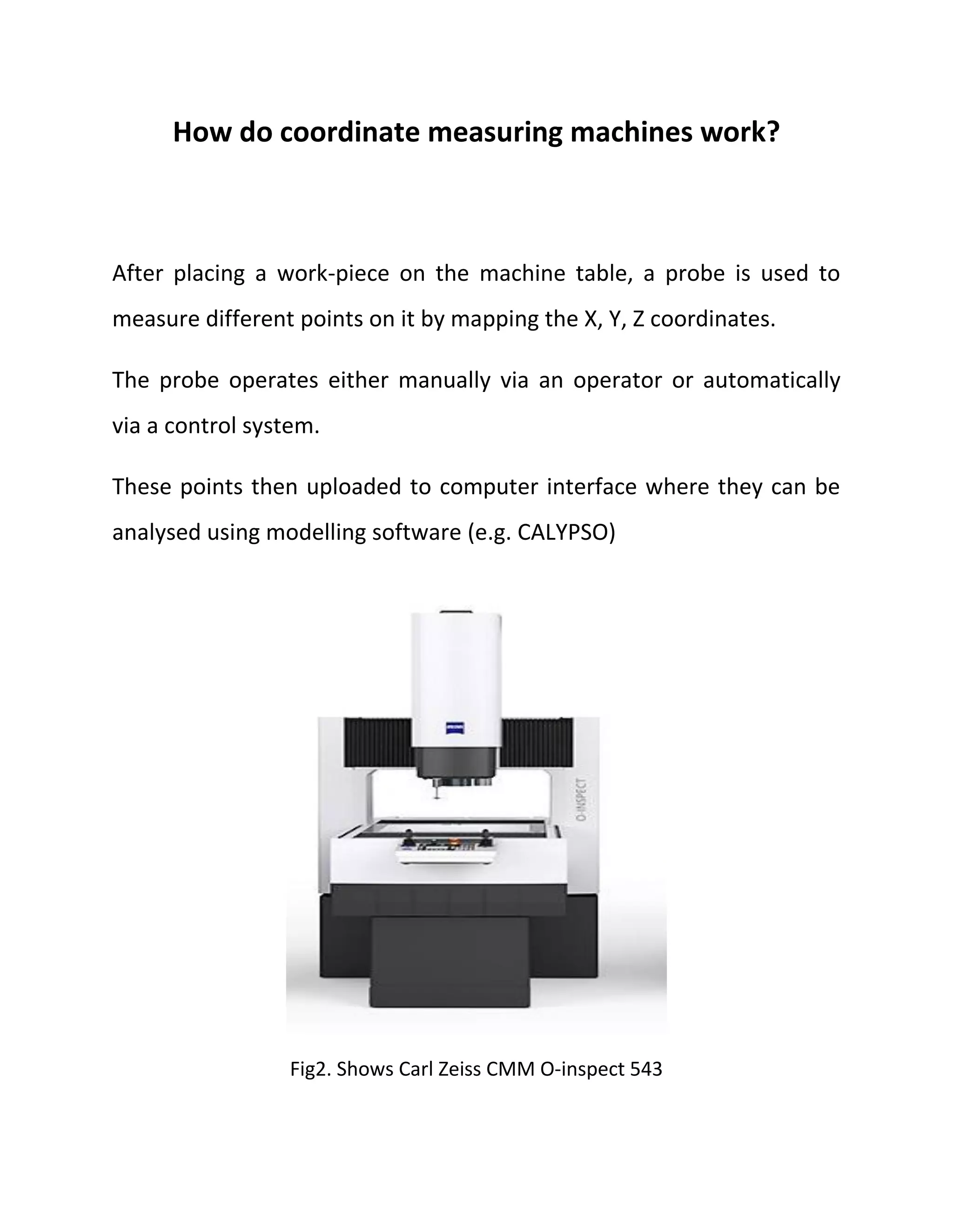 Carl-Zeiss Coordinate measuring machine report (O-INSPECT 543) | PDF