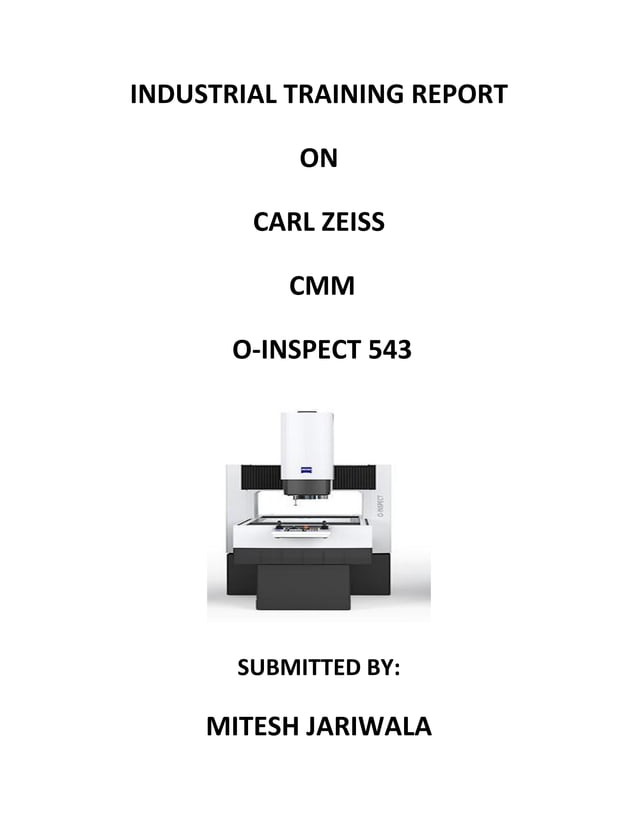 Carl-Zeiss Coordinate measuring machine report (O-INSPECT 543) | PDF ...
