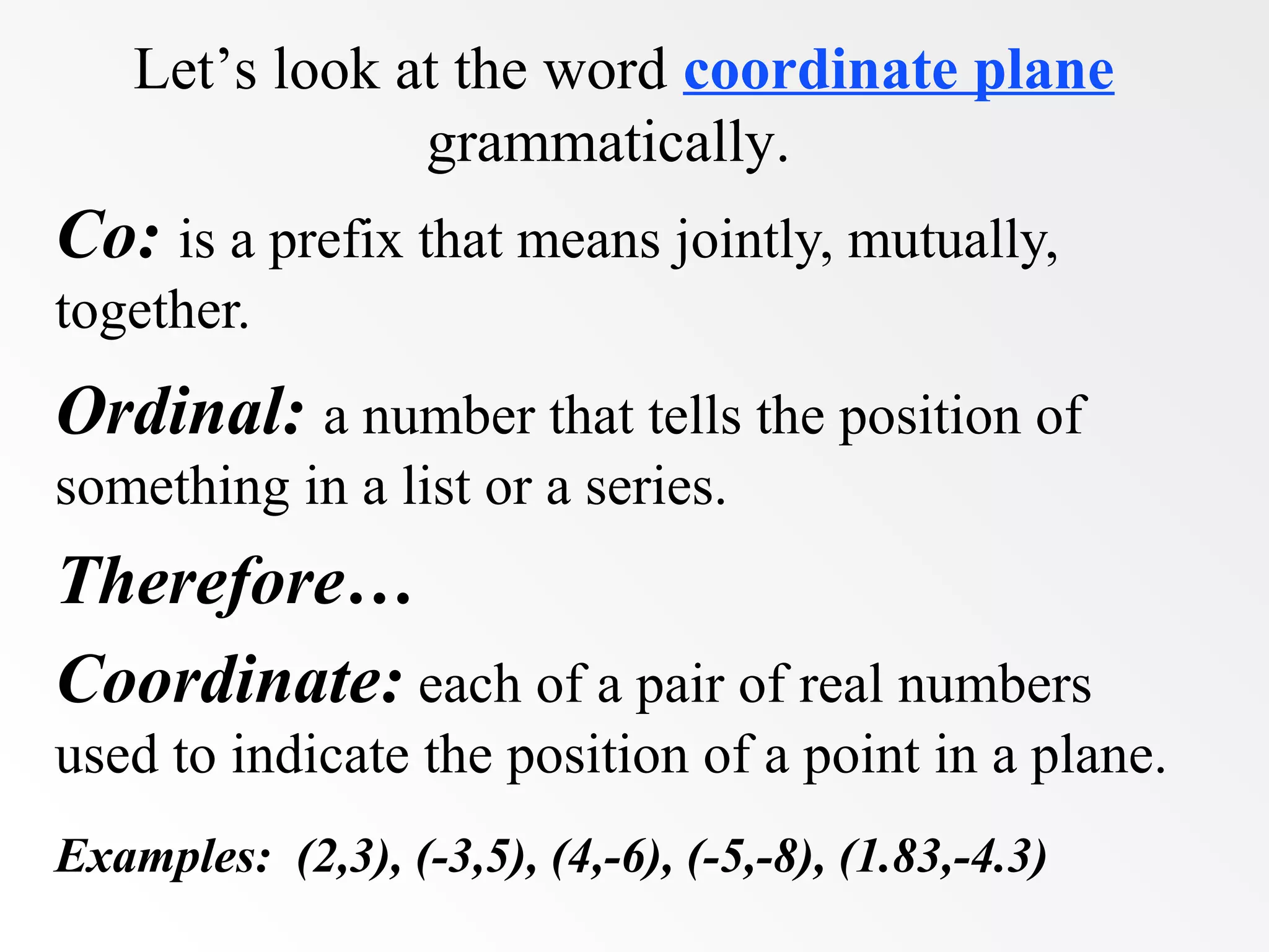 Coordinate plane | PPT