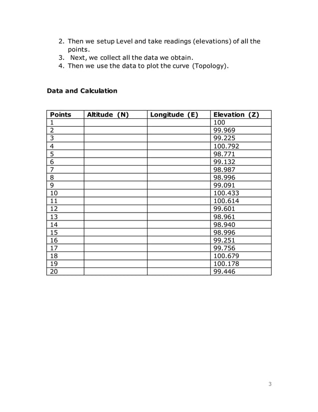 Coordinates Surveying Report Pdf