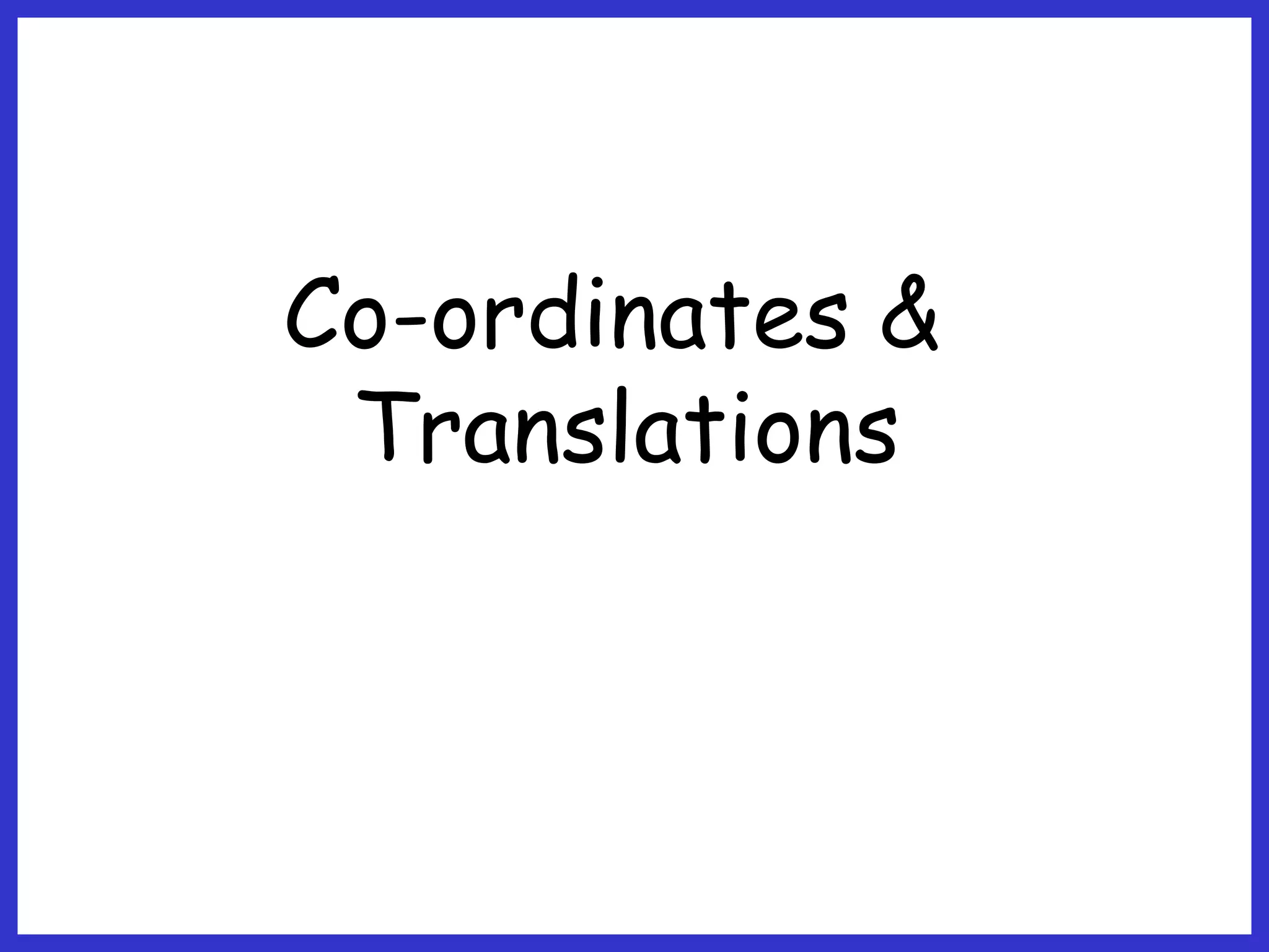 Coordinates and translations | PPT