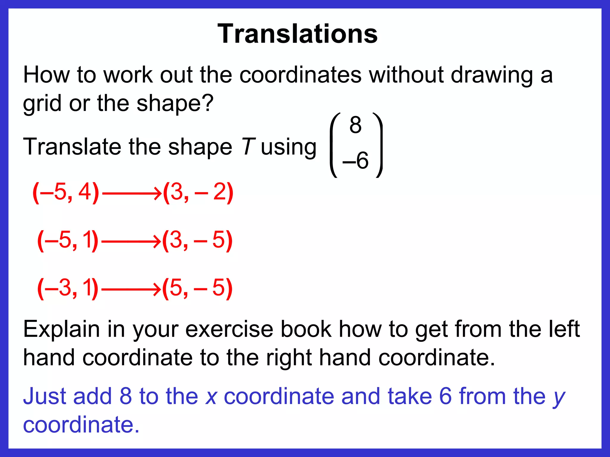 Coordinates and translations | PPT