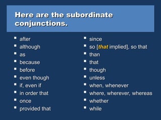 coordinate_subordinate use in grammar.ppt