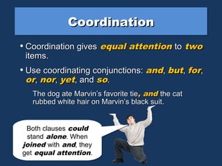Coordinate Subordinate Ppt Ppt