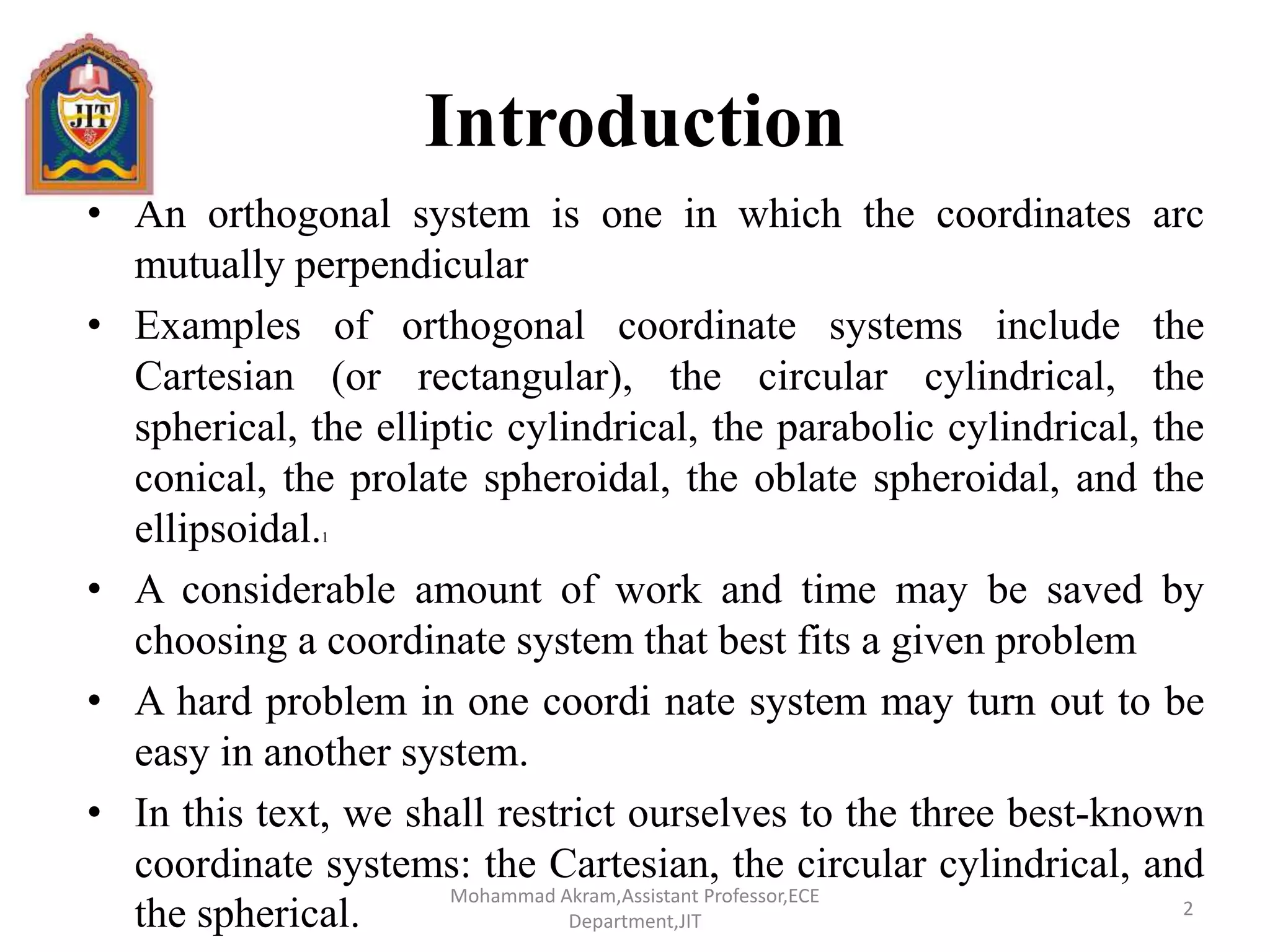 Coordinate system | PPTX
