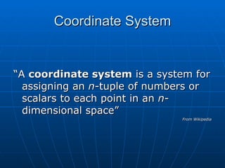 Coordinate Systems | PPT