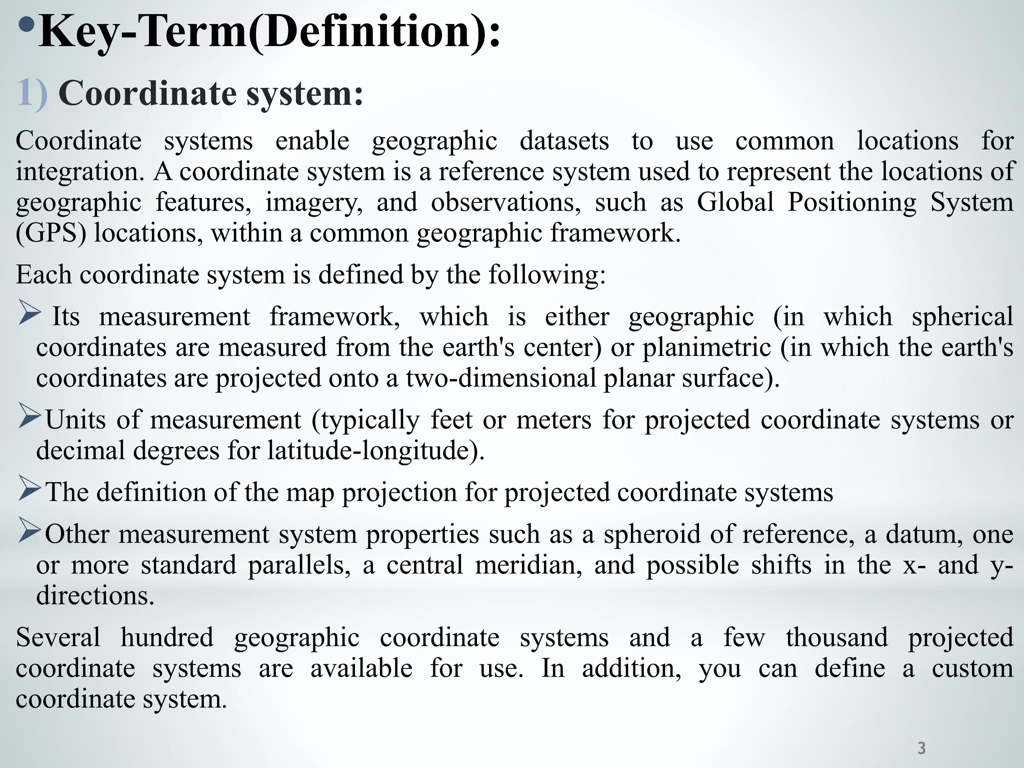 Coordinate systems | PPTX