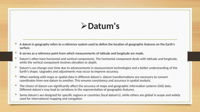 Coordinate Systems Map Projections And Graphical And Atoms Ppt Group B Pptx