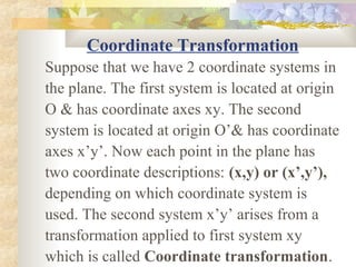 Coordinate transformation | PPT