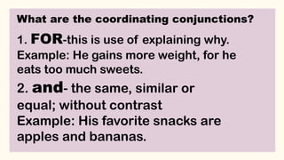 USED OF THE COORDINATING CONJUNCTION PPT | PPT