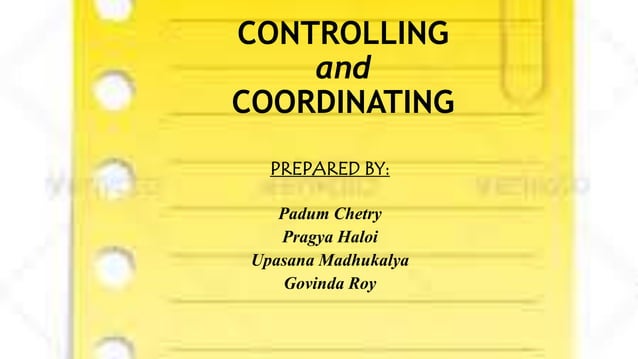 Coordinating and controlling | PPTX