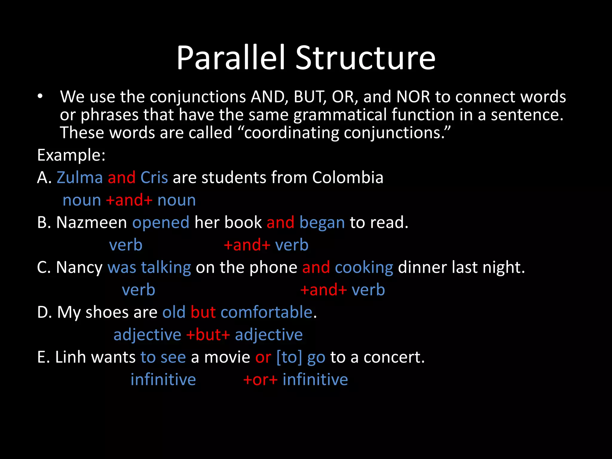 Coordinatingconjunctions | PPT