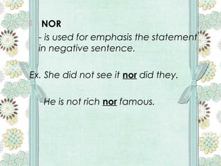 Coordinating conjunction | PPT