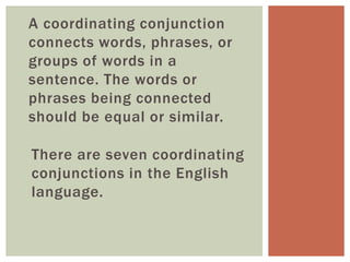Coordinating conjunction | PPTX