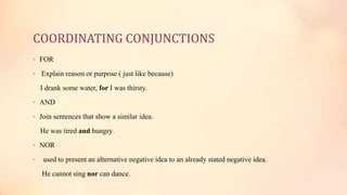 Coordinating conjunctions | PPTX