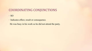 Coordinating conjunctions | PPTX