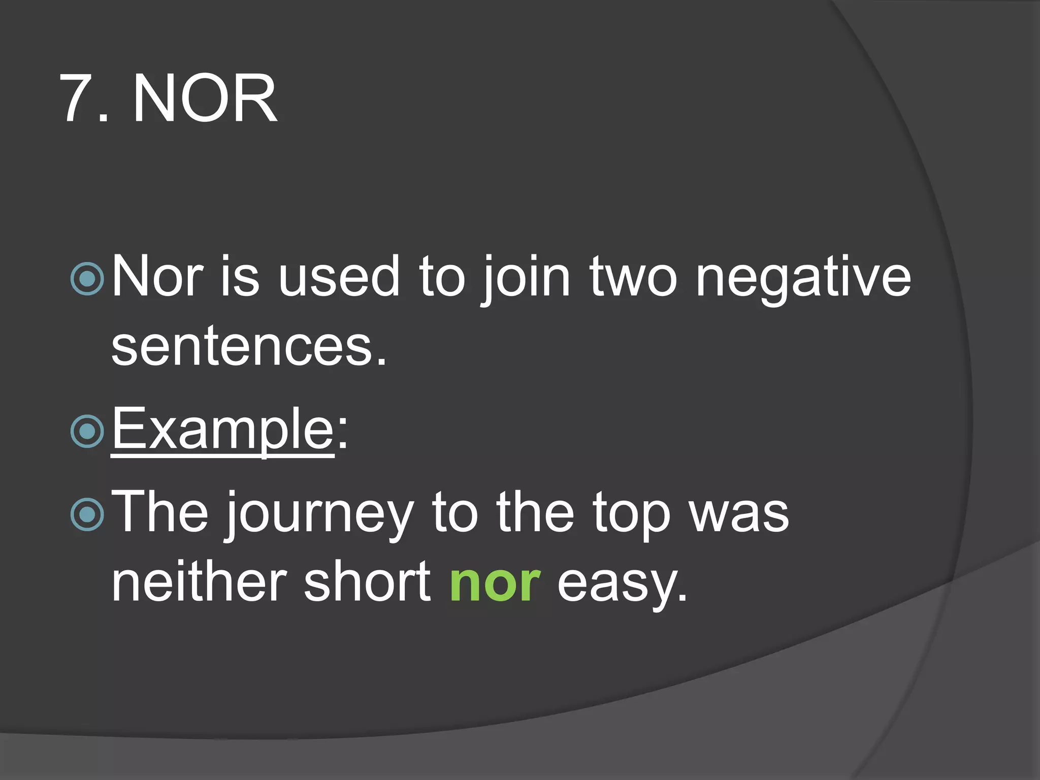 Coordinating conjunctions pre ac | PPTX