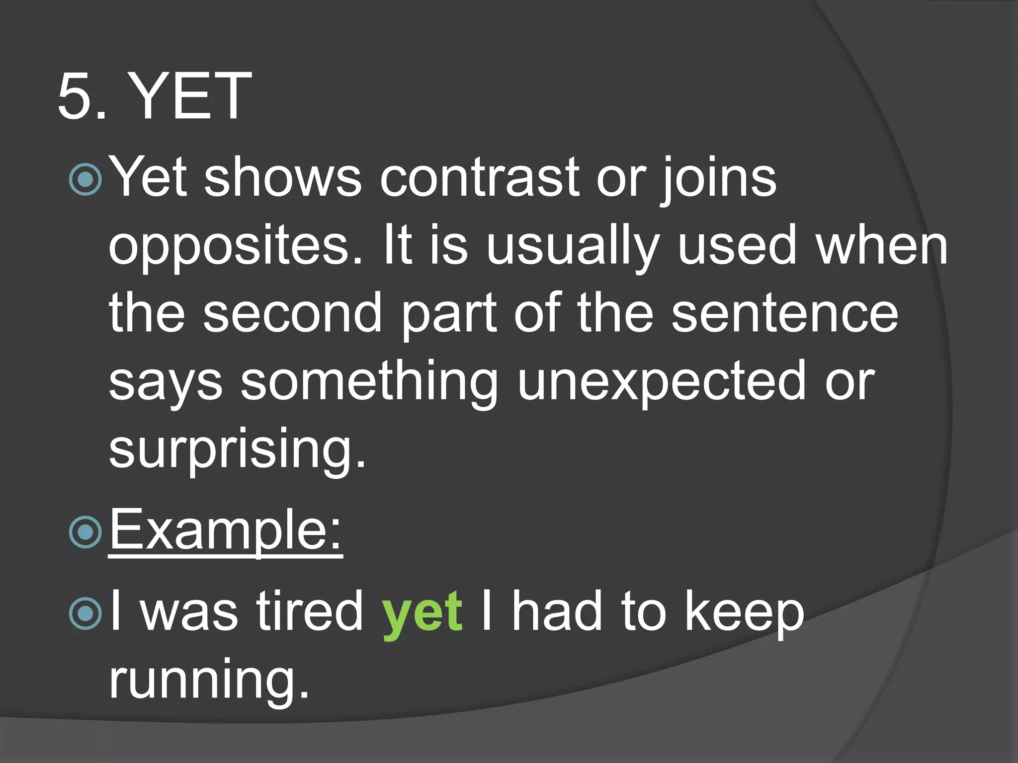 Coordinating conjunctions pre ac | PPTX