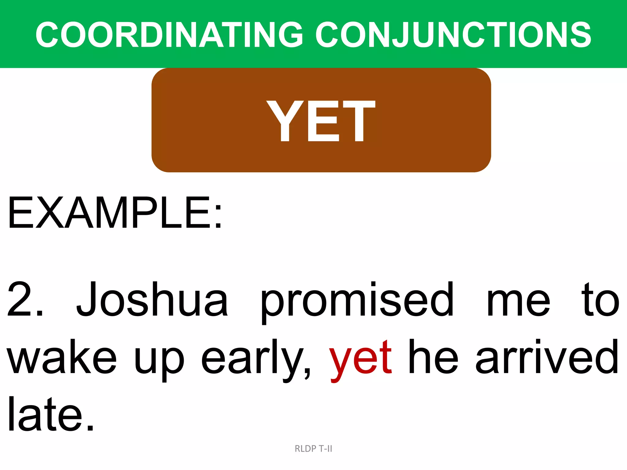 Coordinating conjunctions | PPTX