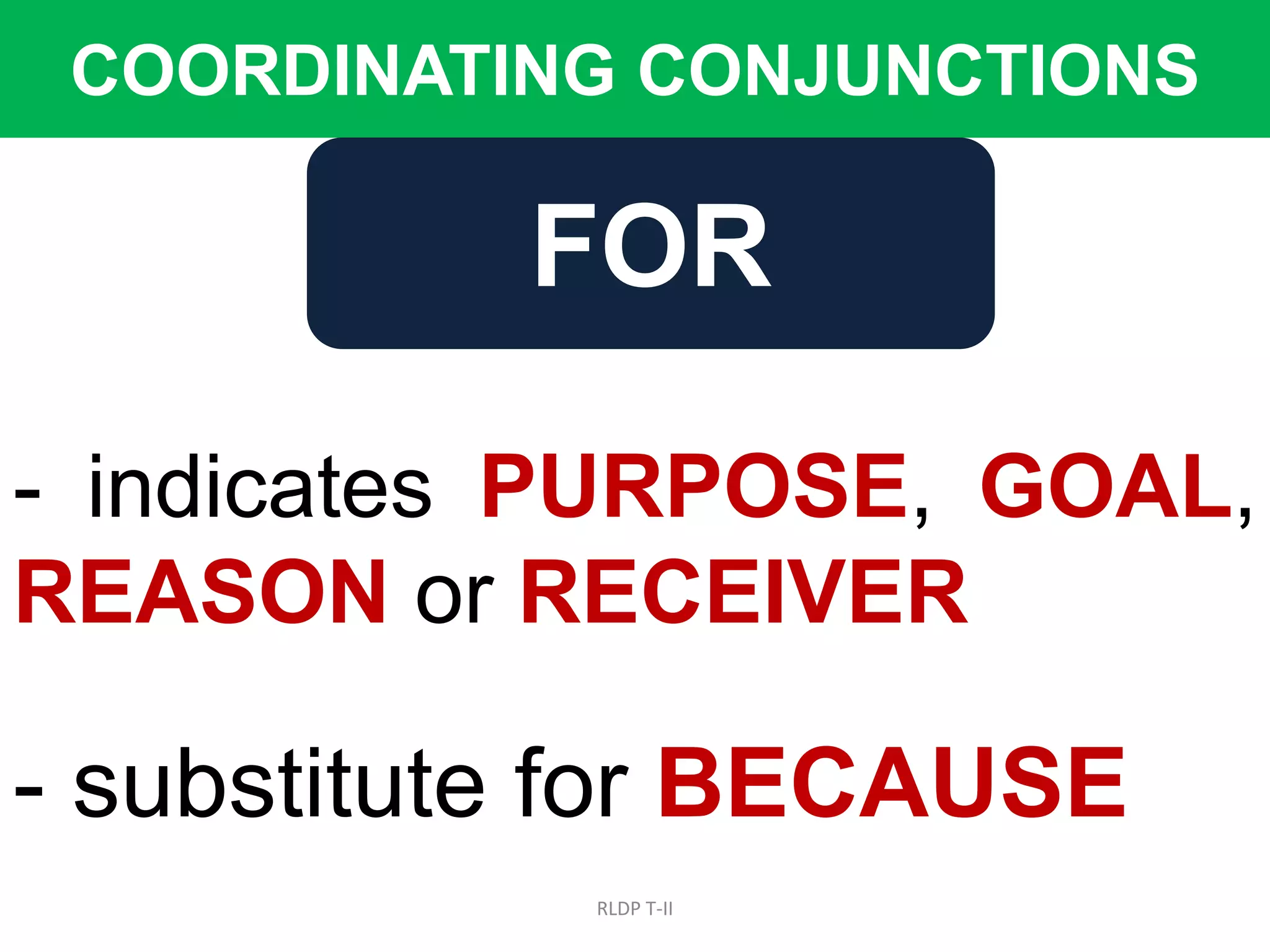 Coordinating conjunctions | PPTX