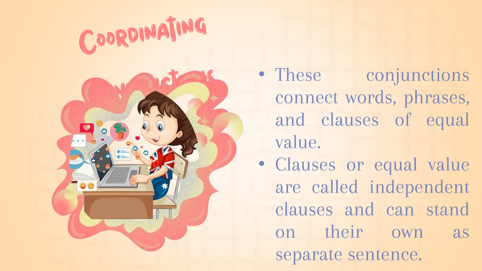 Power point presentation about COORDINATING CONJUNCTIONS .pptx