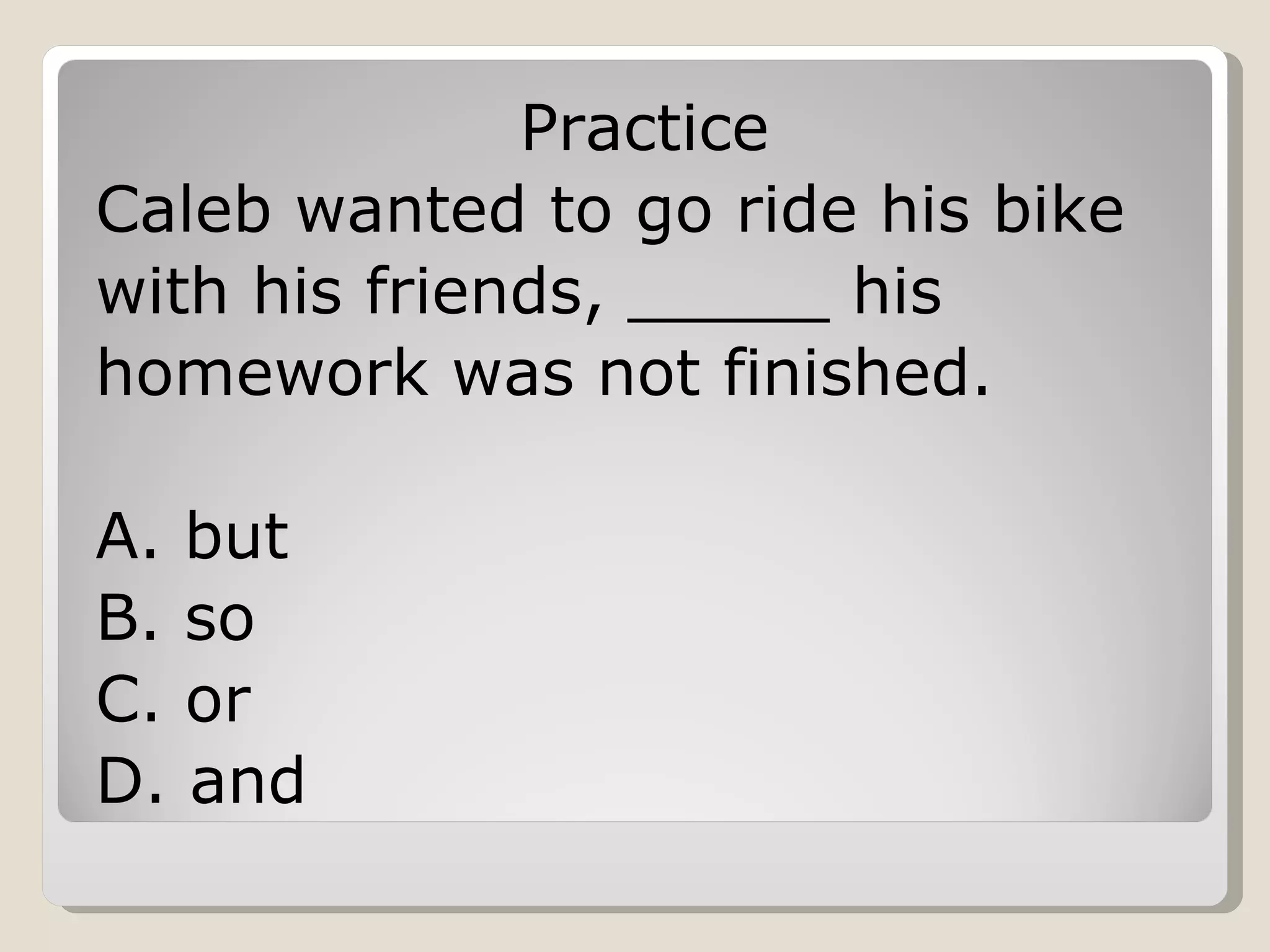 Coordinating conjunctions[1]4th grade | PPT