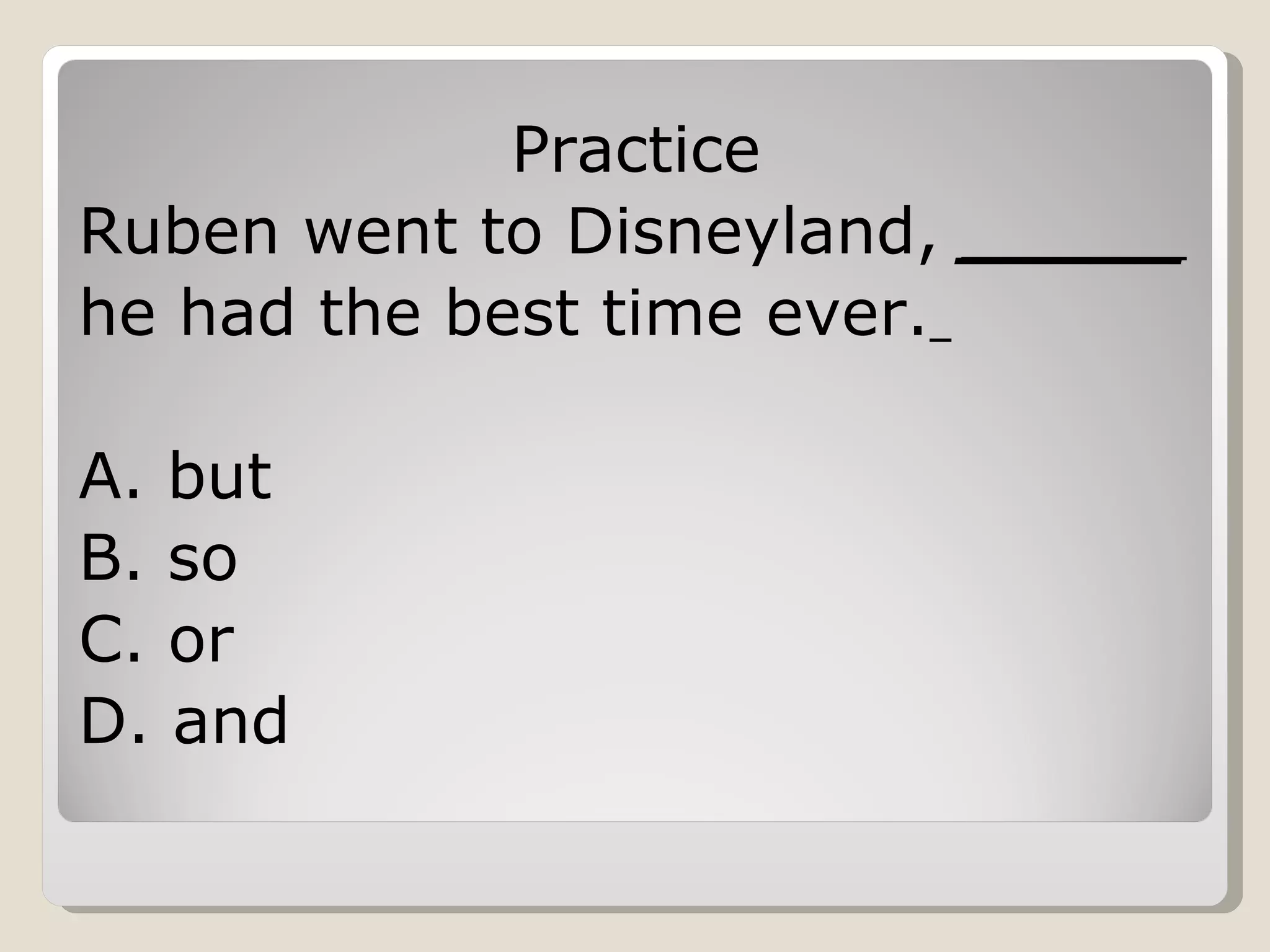 Coordinating conjunctions[1]4th grade | PPT