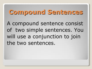 Coordinating conjunctions[1]4th grade | PPT