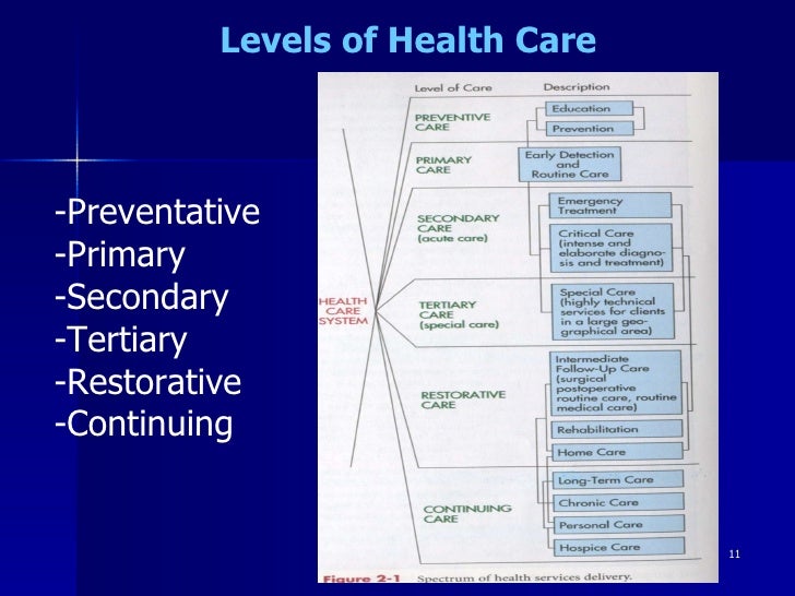 Levels Of Nursing Care Primary Secondary Tertiary at Ronald Hebert blog