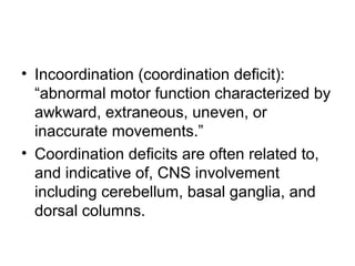 Incoordination