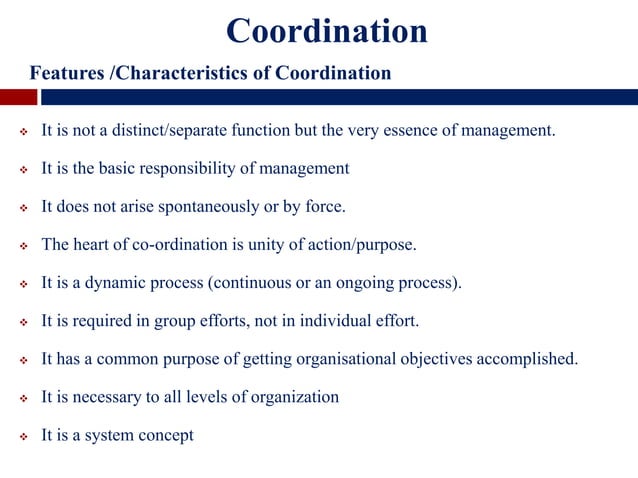 Coordination | PPTX | Executive Leadership & Management | Business