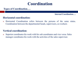 Types Of Coordination In Management