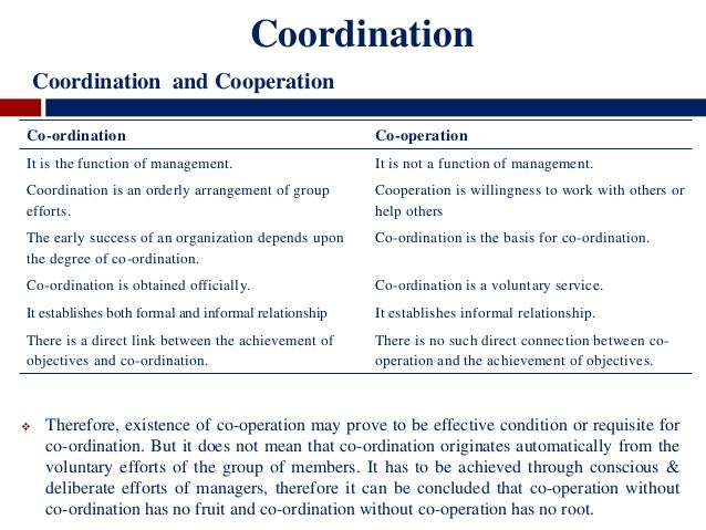 Coordination