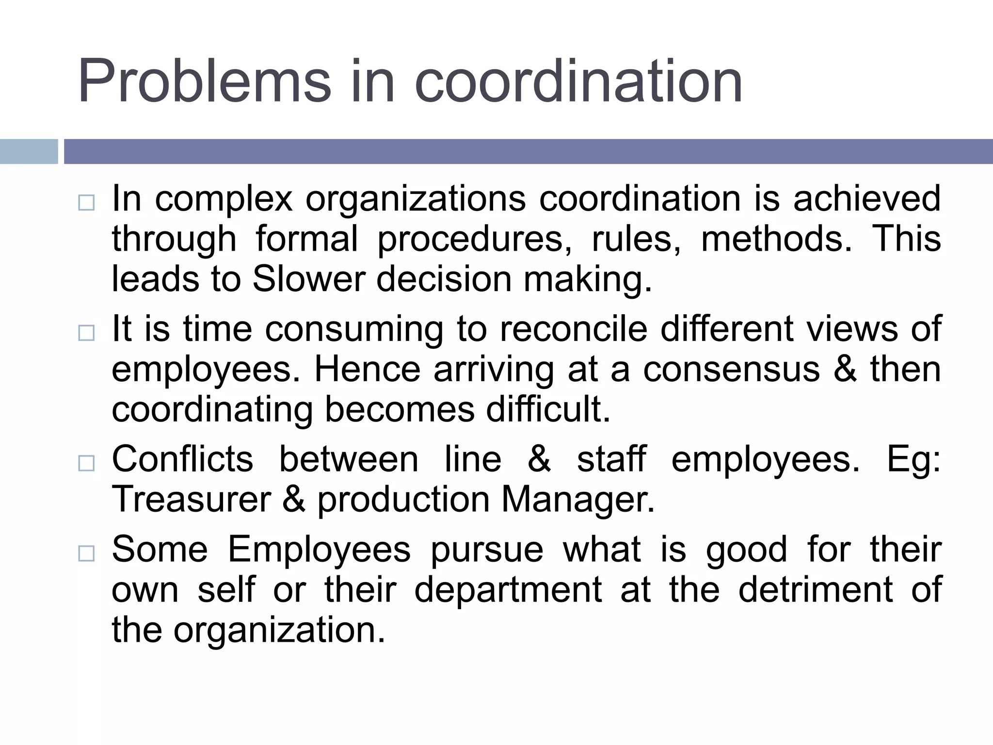 Management Coordination | PPTX | Business | Business and Finance