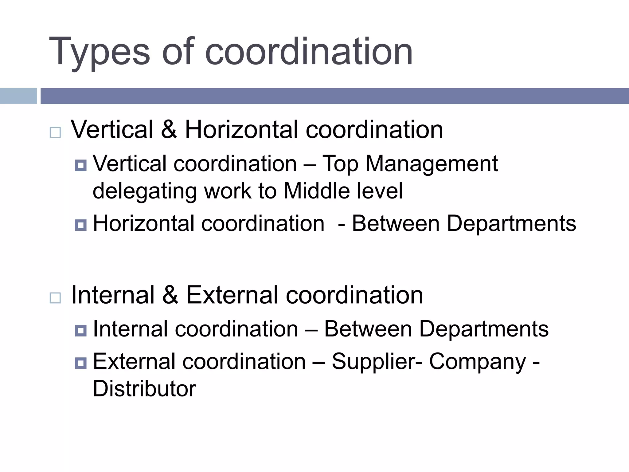 Management Coordination | PPTX | Business | Business and Finance