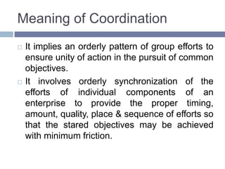 Management Coordination | PPTX | Business | Business and Finance