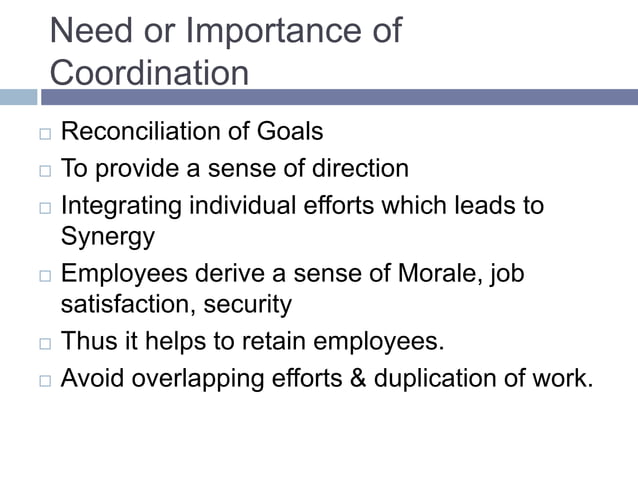 Management Coordination | PPT