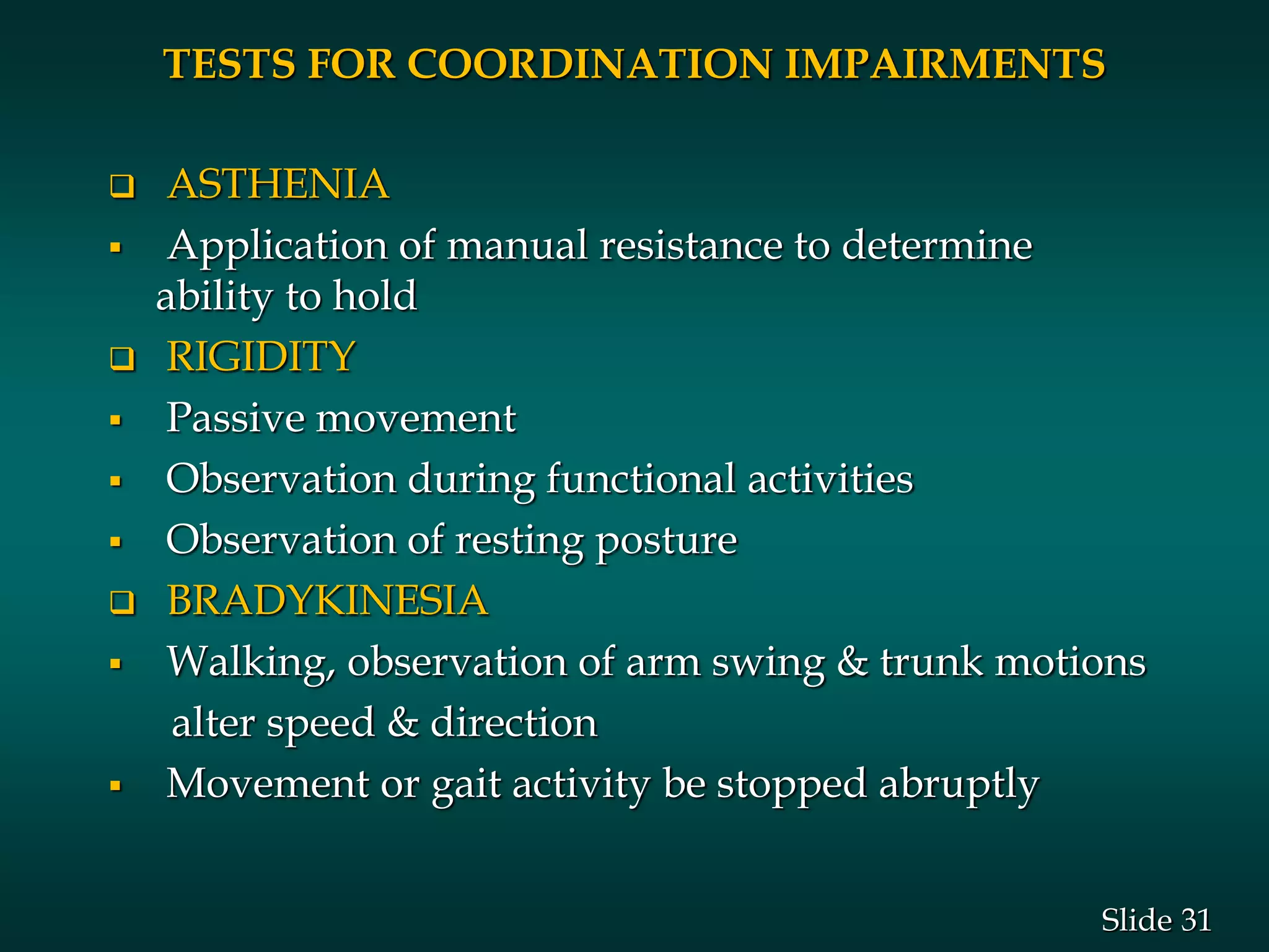 COORDINATION.pptx | Physical Therapy | Wellness