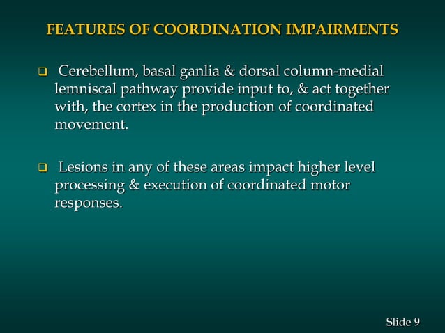 COORDINATION.pptx | Physical Therapy | Wellness