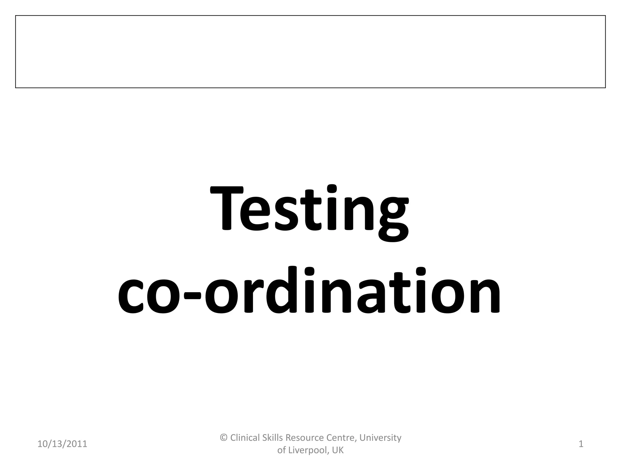 Coordination Exam | PPT