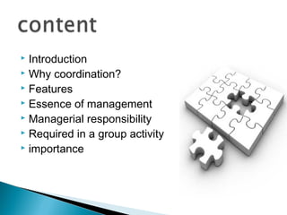 Coordination ppt | PPT
