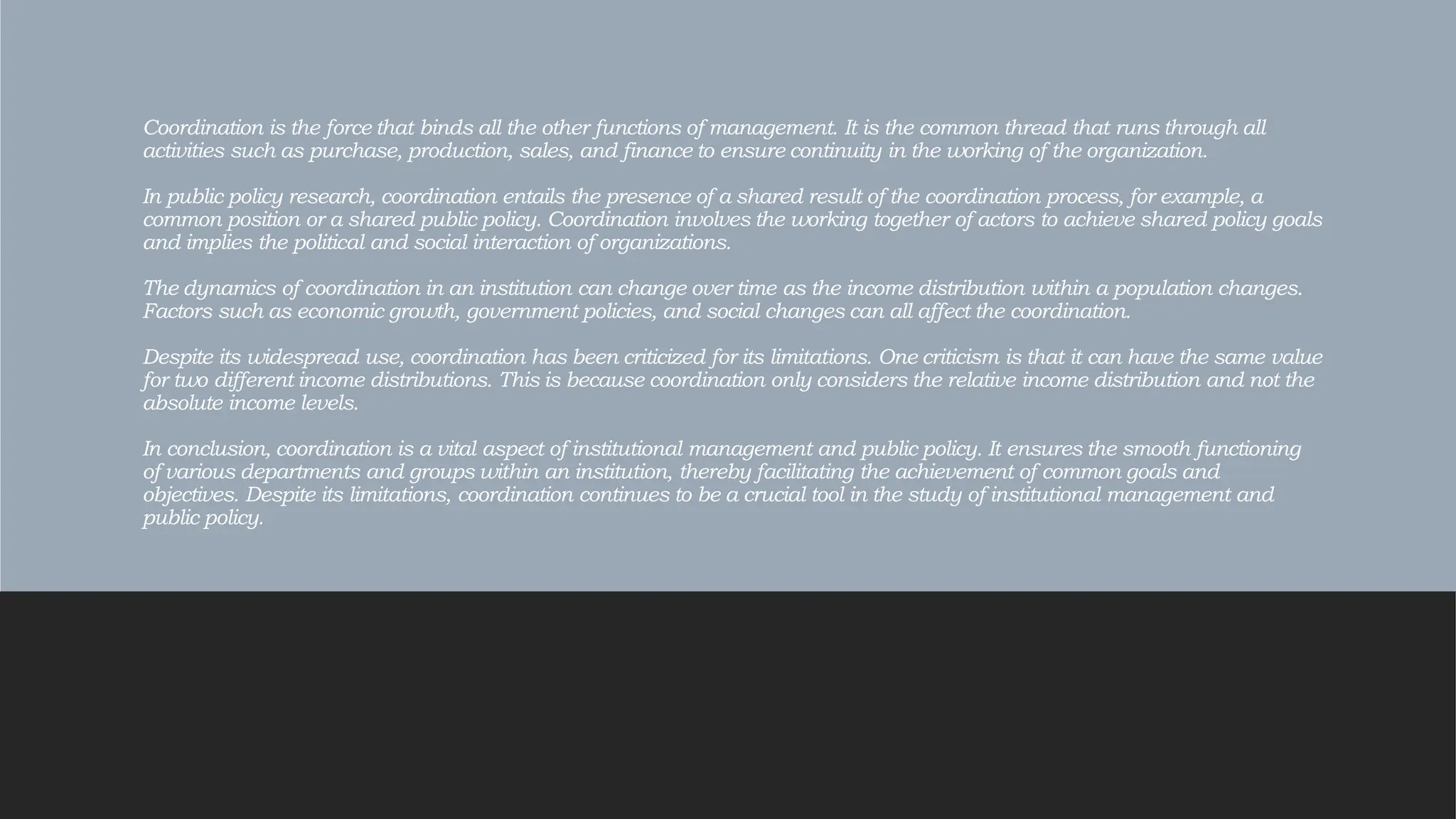 Coordination in an organization its types and factors | PPTX